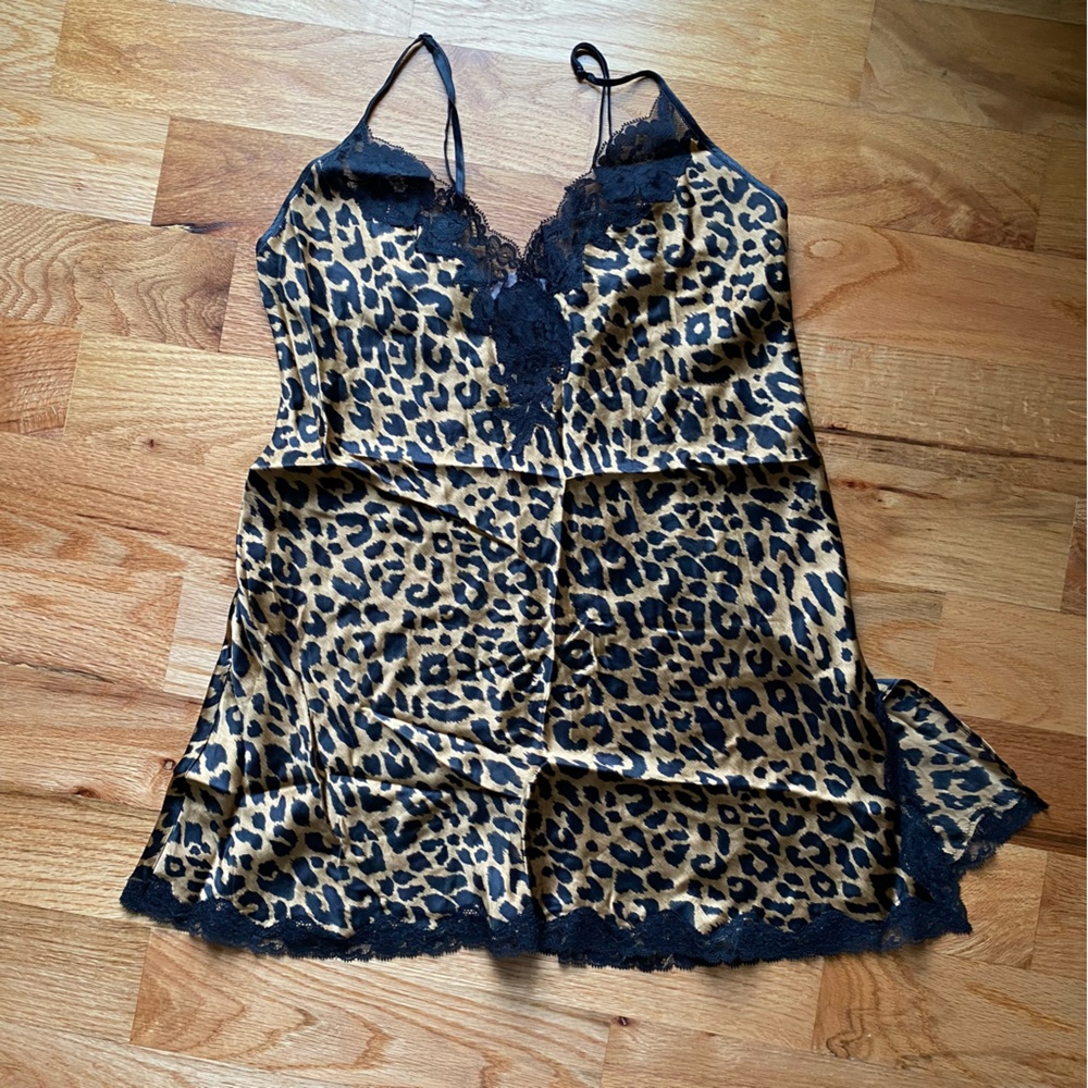 Vintage Victoria’s Secret Leopard Print Lace Satin Si… - Gem